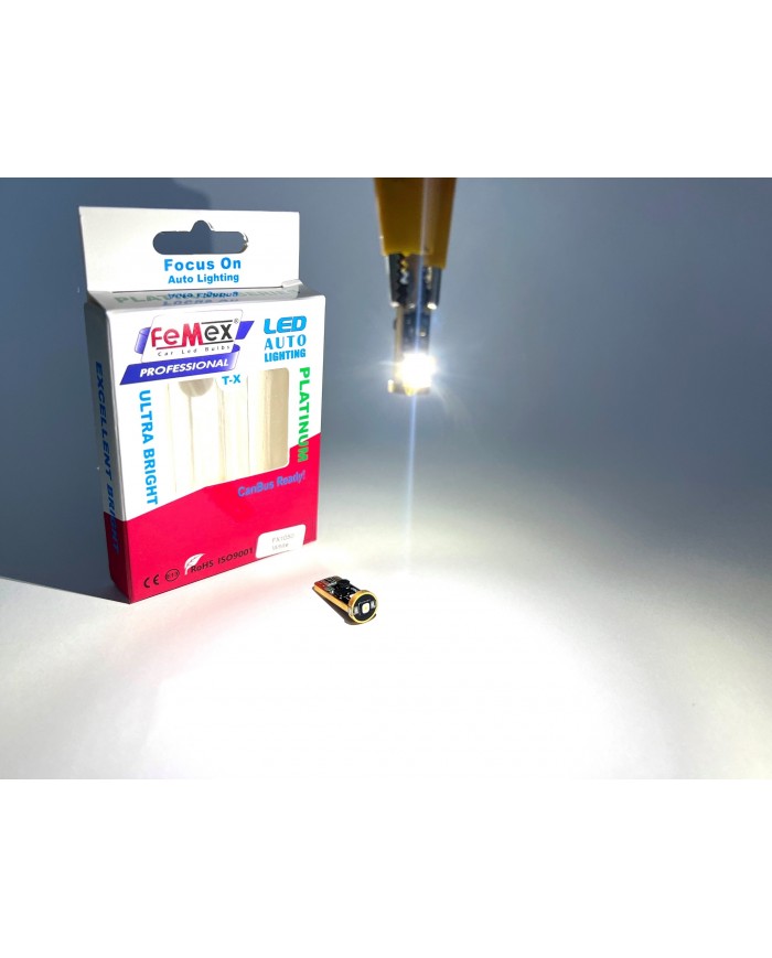 FEMEX Platinum Beyaz T10 3smd OSRAM Chipset Led Ampul Aktif Canbus